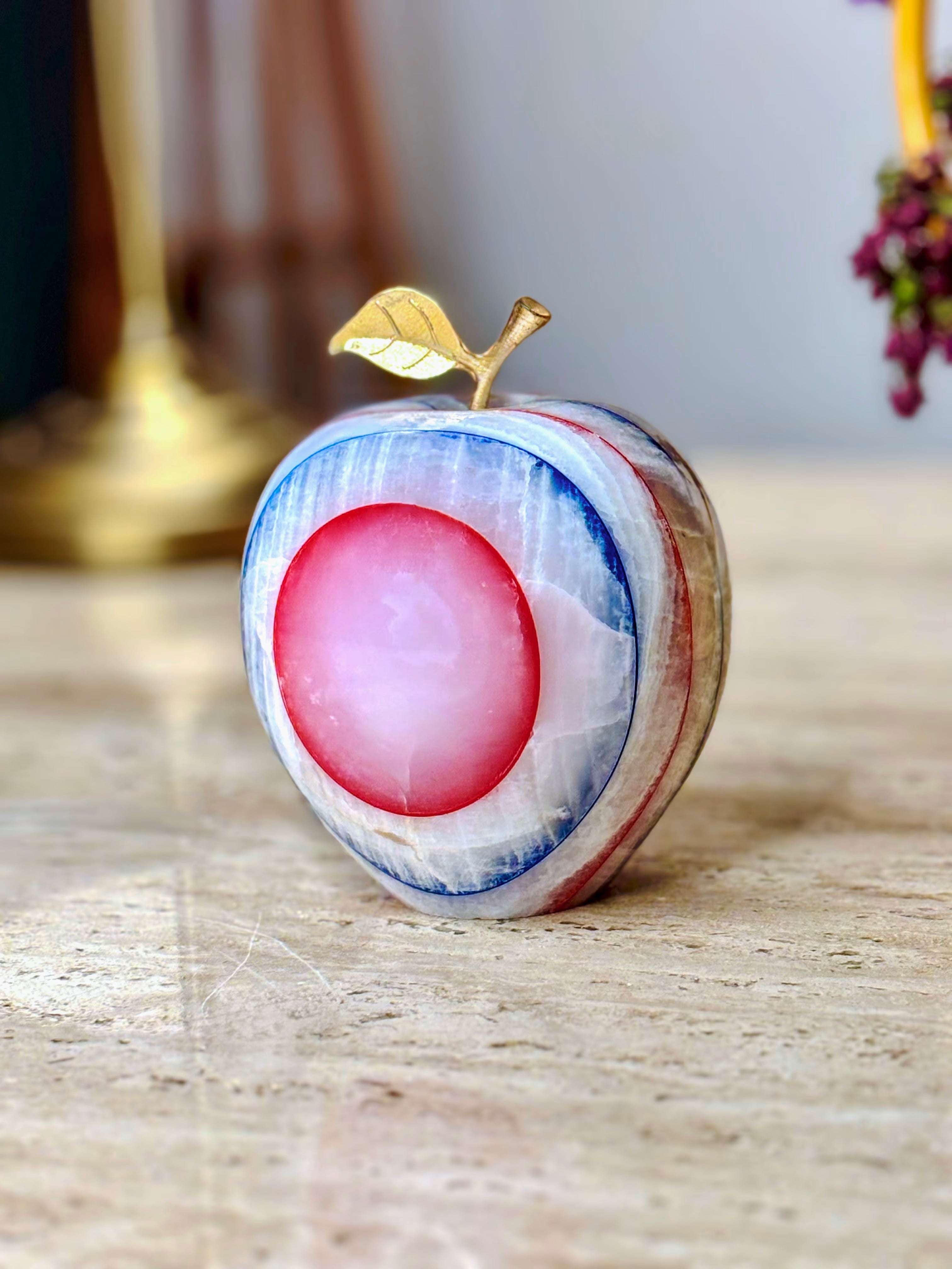 Buy Onyx Red Apple Lamp for Elegant Home Lighting – Tukri Store